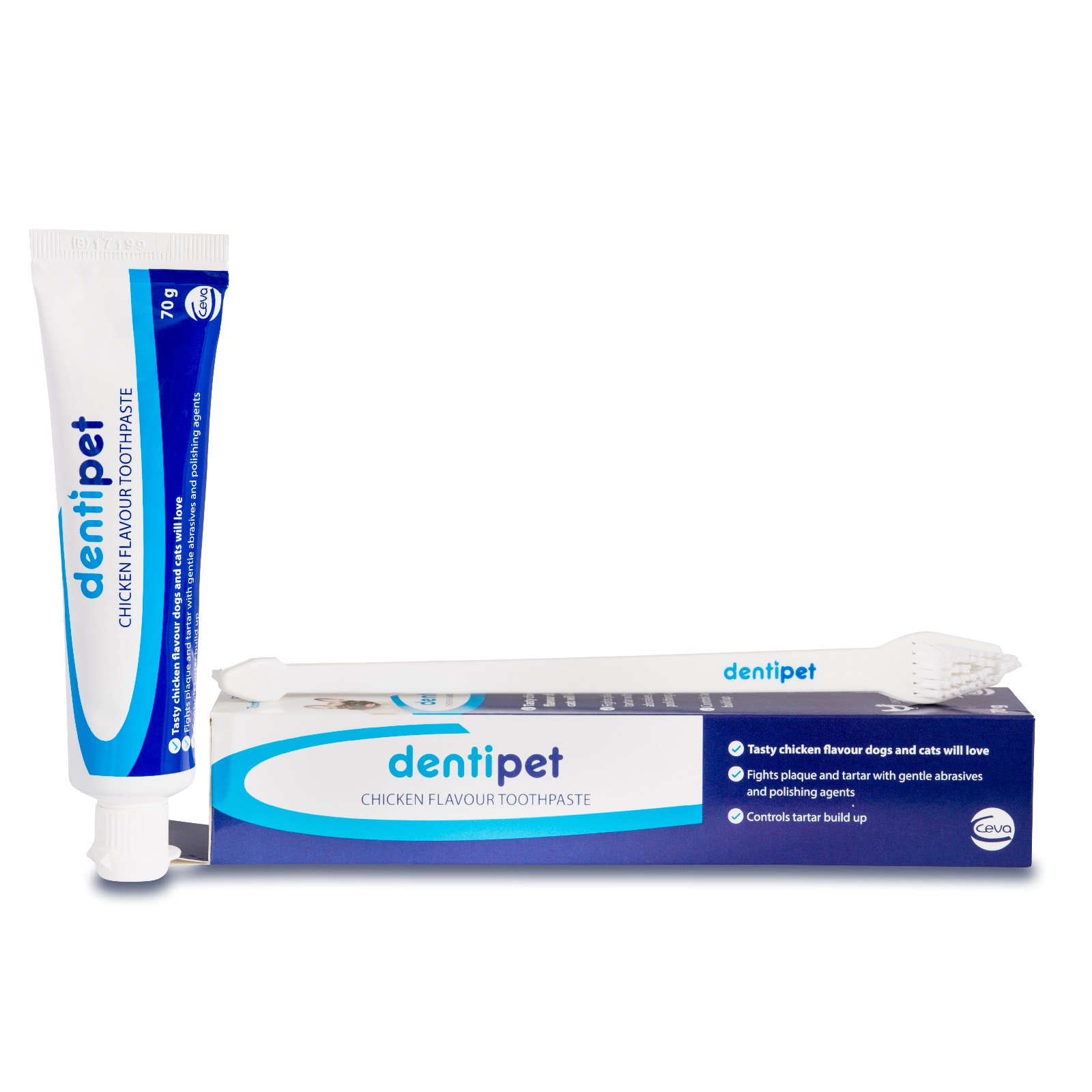 Dentipet Toothpaste for your Pet with BONUS Finger Toothbrush - Chicken