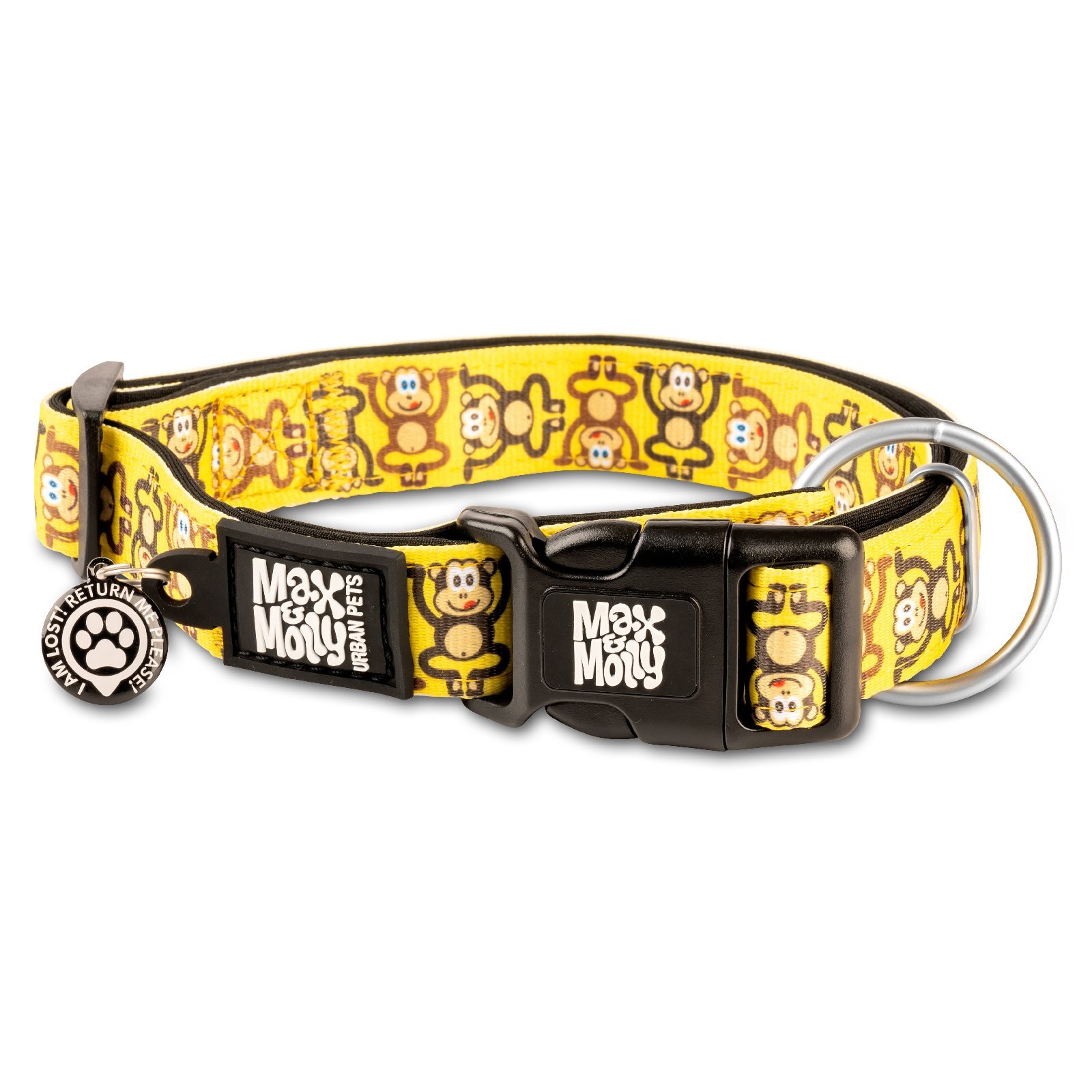 Max & Molly Smart ID Monkey Maniac Dog Collar - Medium